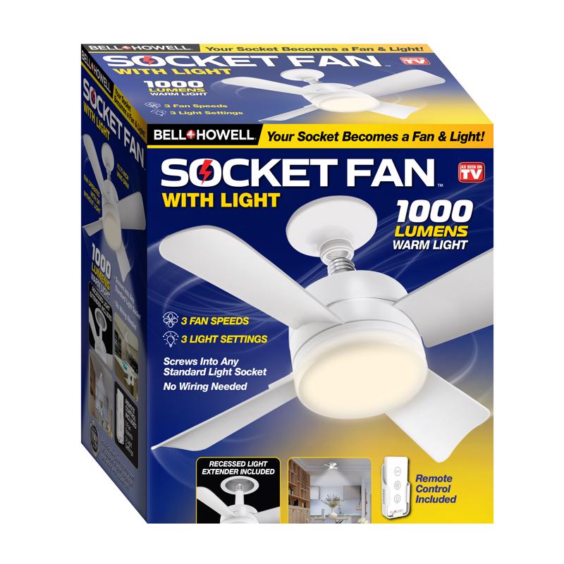 Bell + Howell Socket Fan with Light 8563 – TheGardenStore.com