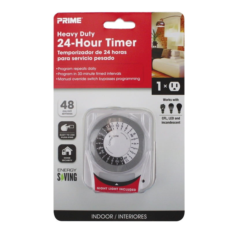 Prime Indoor Mechanical Timer TNINL2412-RC – TheGardenStore.com