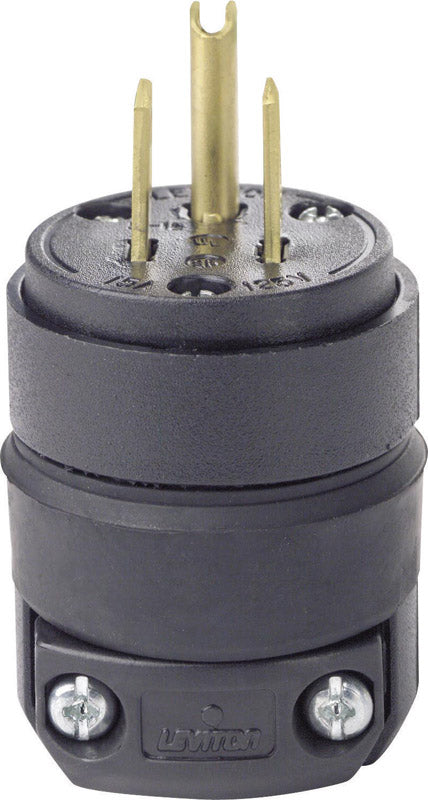 Leviton 515PR Commercial Rubber Grounding Polarized Plug ...