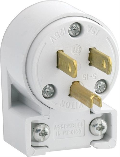 Leviton 3-Wire Grounding Angle Plug 515AN – TheGardenStore.com