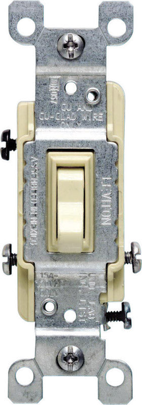 Leviton Toggle Framed 3-Way AC Quiet Switch Ivory 1453-2I ...