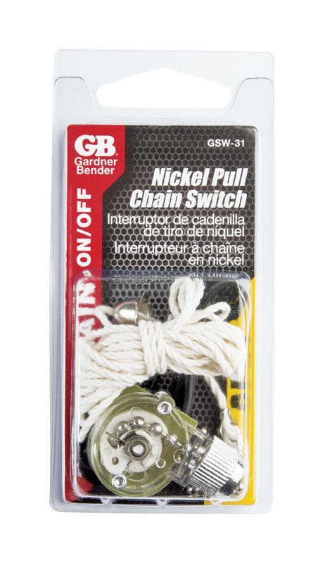 Gardner Bender SPST Single Circuit Pull-Chain Switch GSW-31 ...