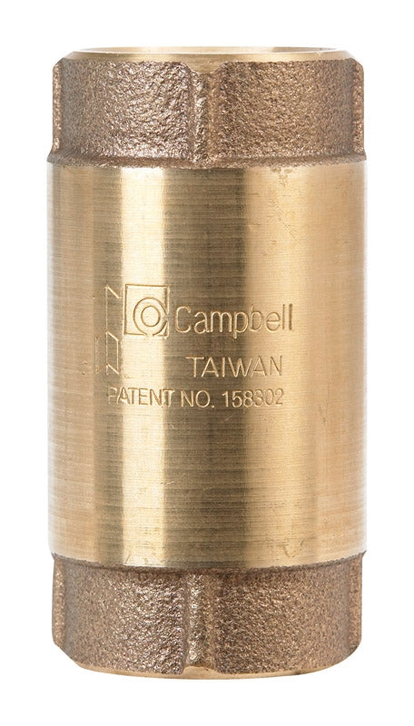 Campbell Manufacturing 1" Red Brass Check Valve CV-4TLF ...