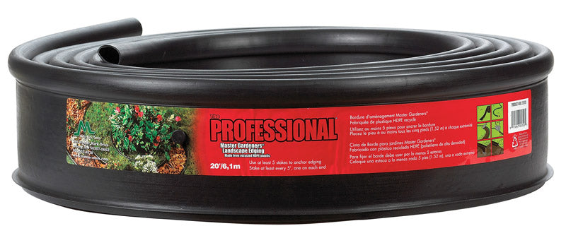 Master Mark Master Gardener 20 ft. L X 4.5 in. H Plastic Black Lawn Ed ...