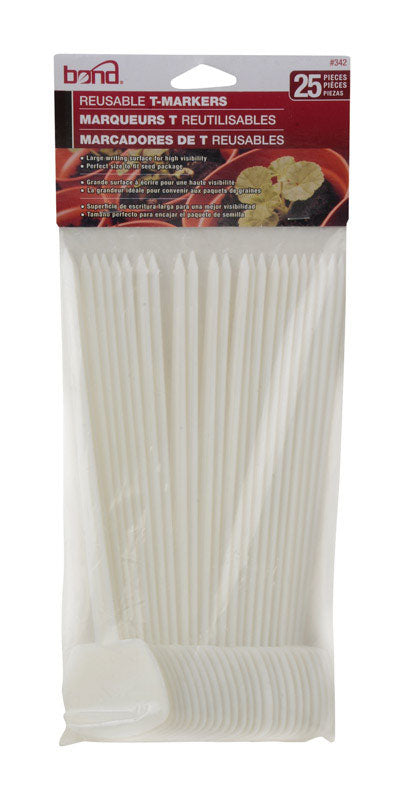 Bond Mfg 7" White Plastic Plant Labels 25-Pack 342 – TheGardenStore.com