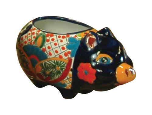 Avera Products 6" Multicolored Ceramic Talavera Pig Planter APG075060 ...